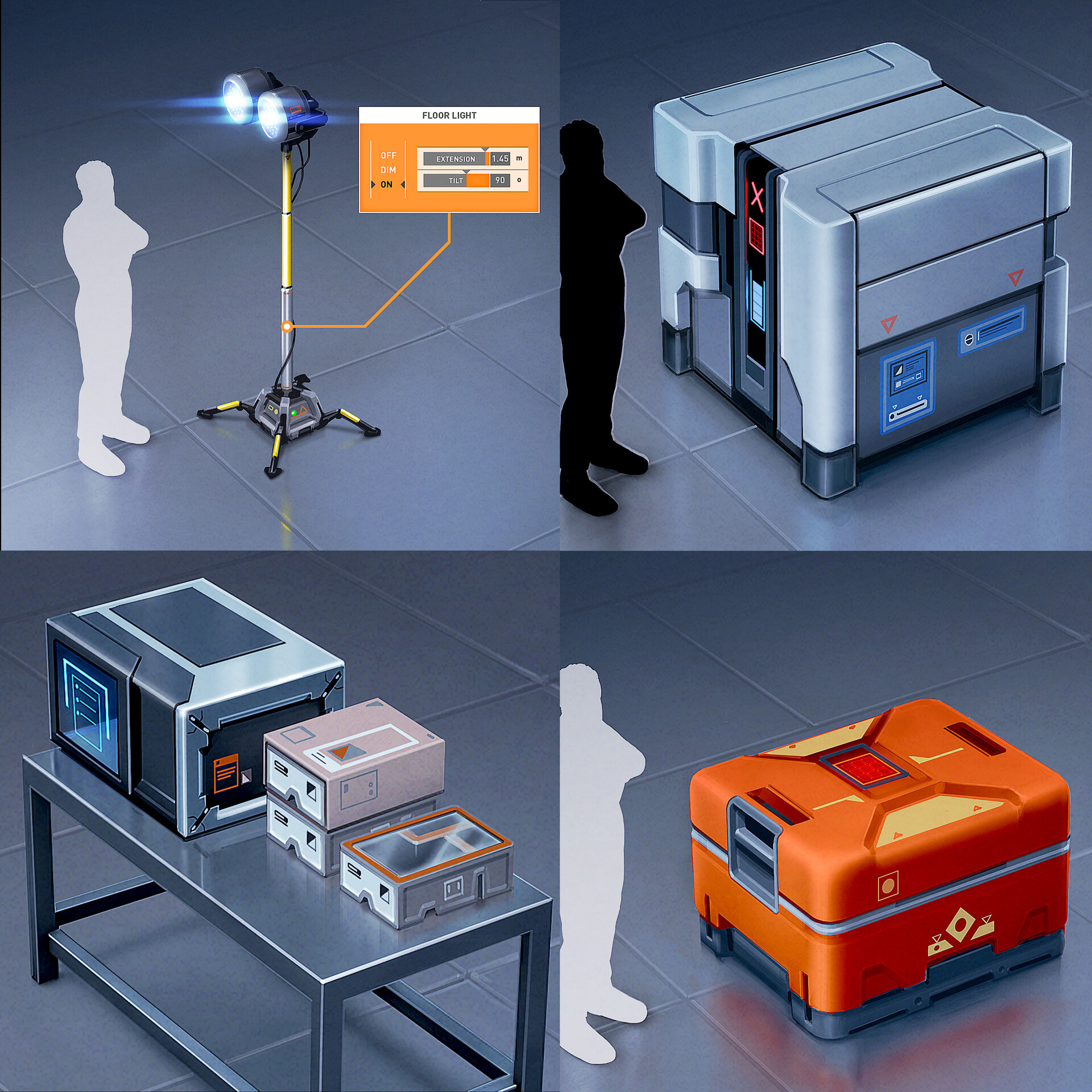 ArtStation - Space Station: Props, props, props... concept art