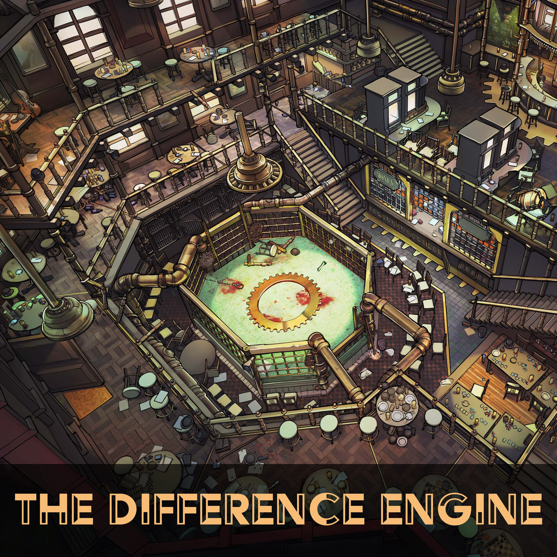 ArtStation - dog fighting bar