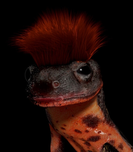 ArtStation - Fire-bellied newt