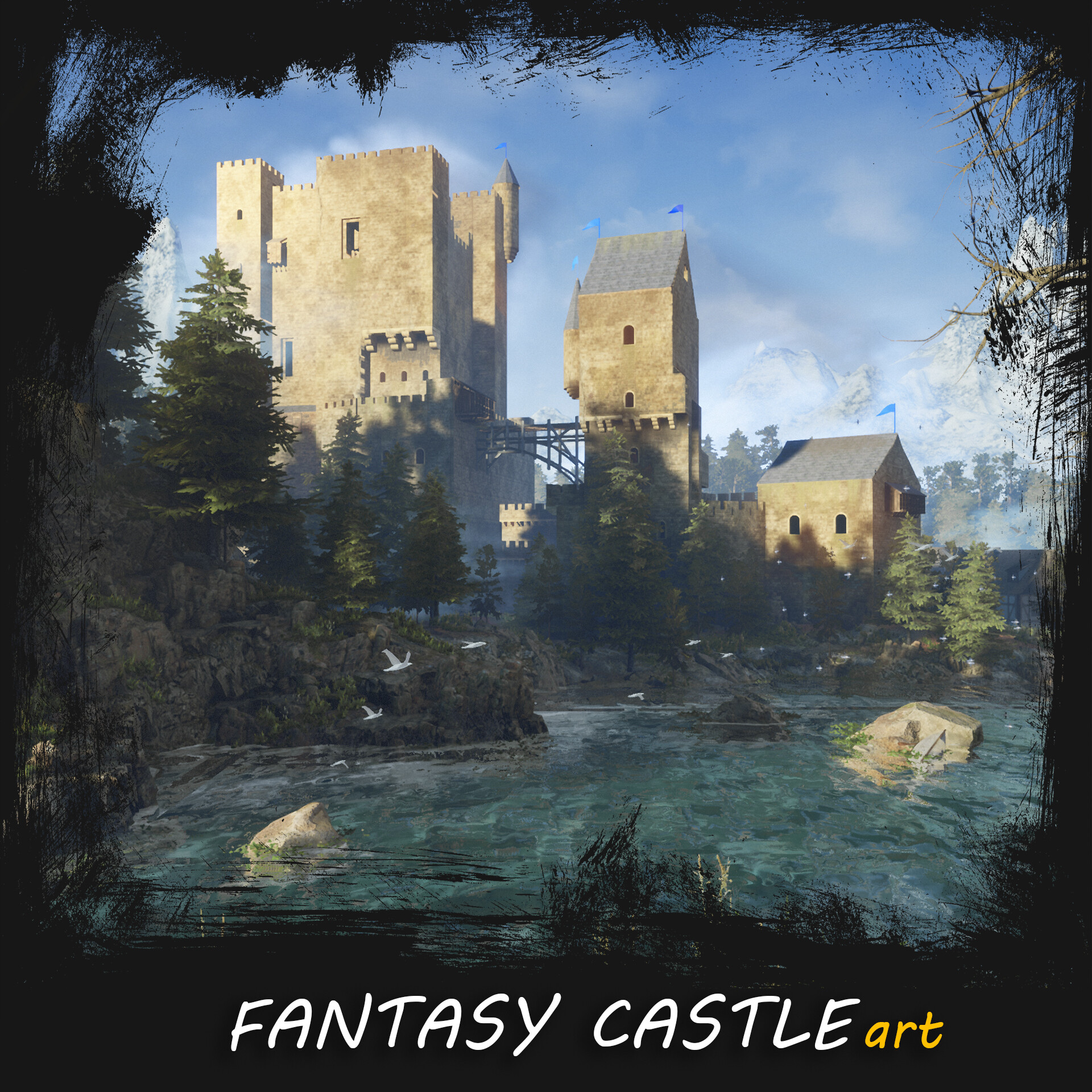 ArtStation - Fantasy Medieval Castle