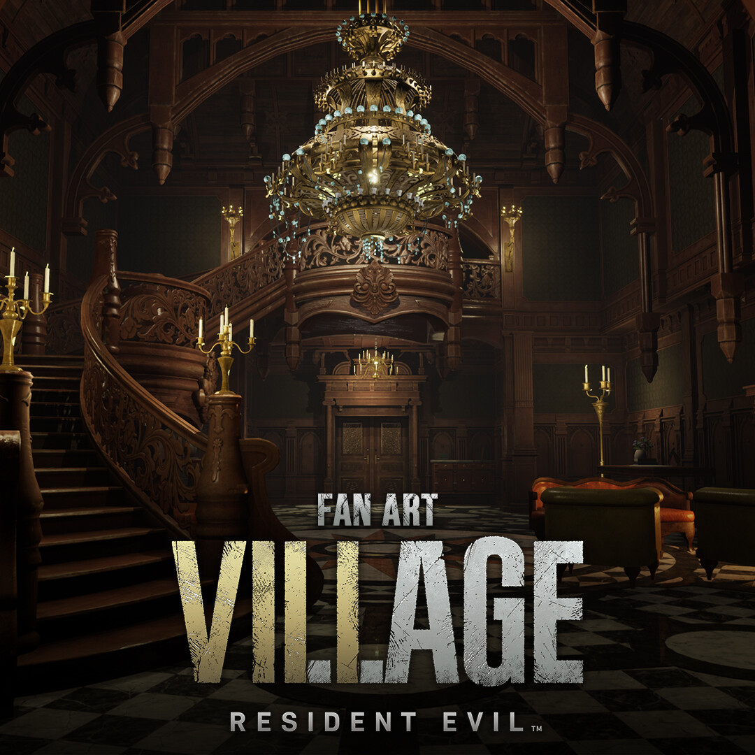 ArtStation - Main Hall Castle Dimitrescu - Resident Evil Village