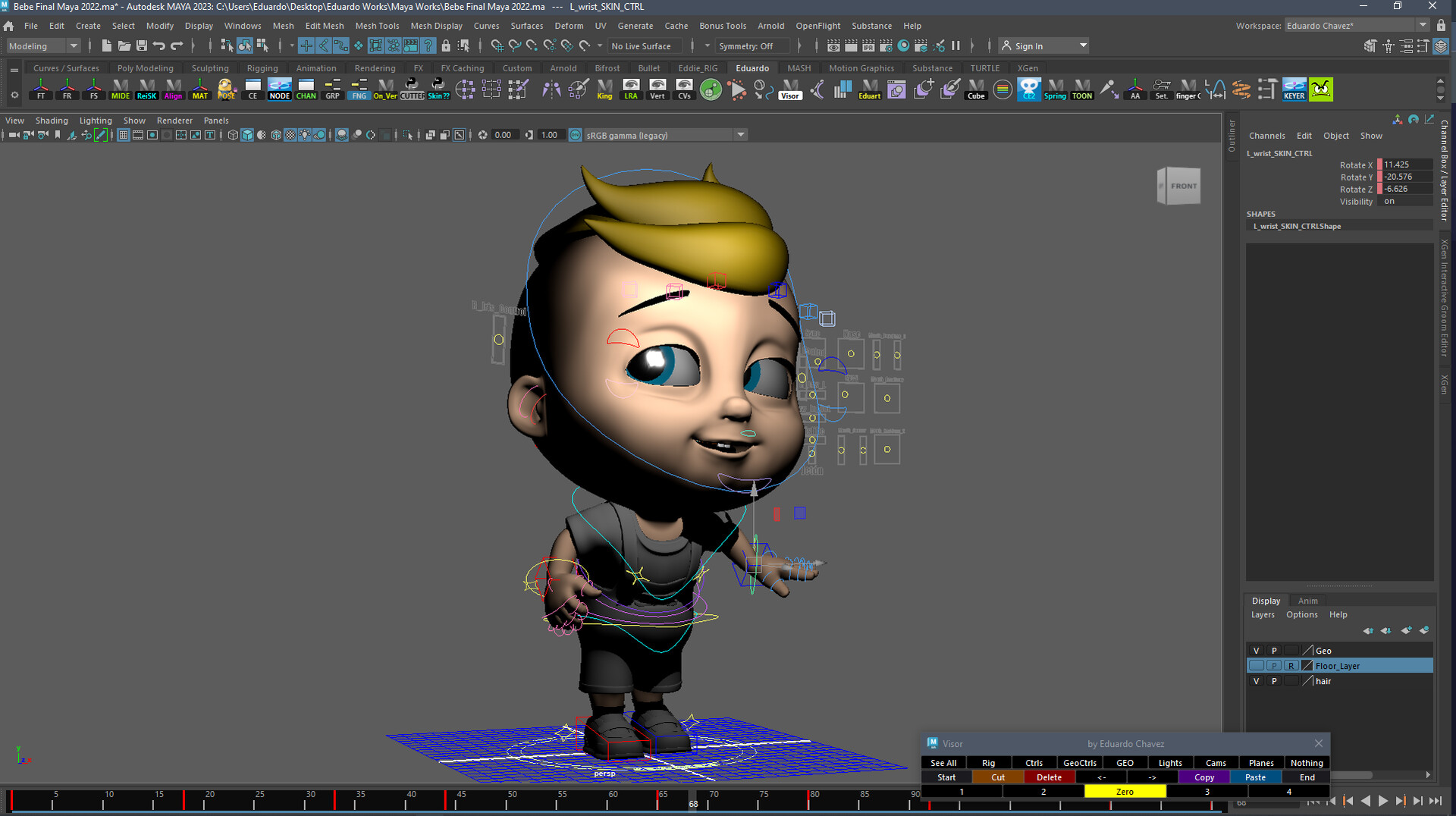 ArtStation - Modeling Face & Riggin Cartoon child