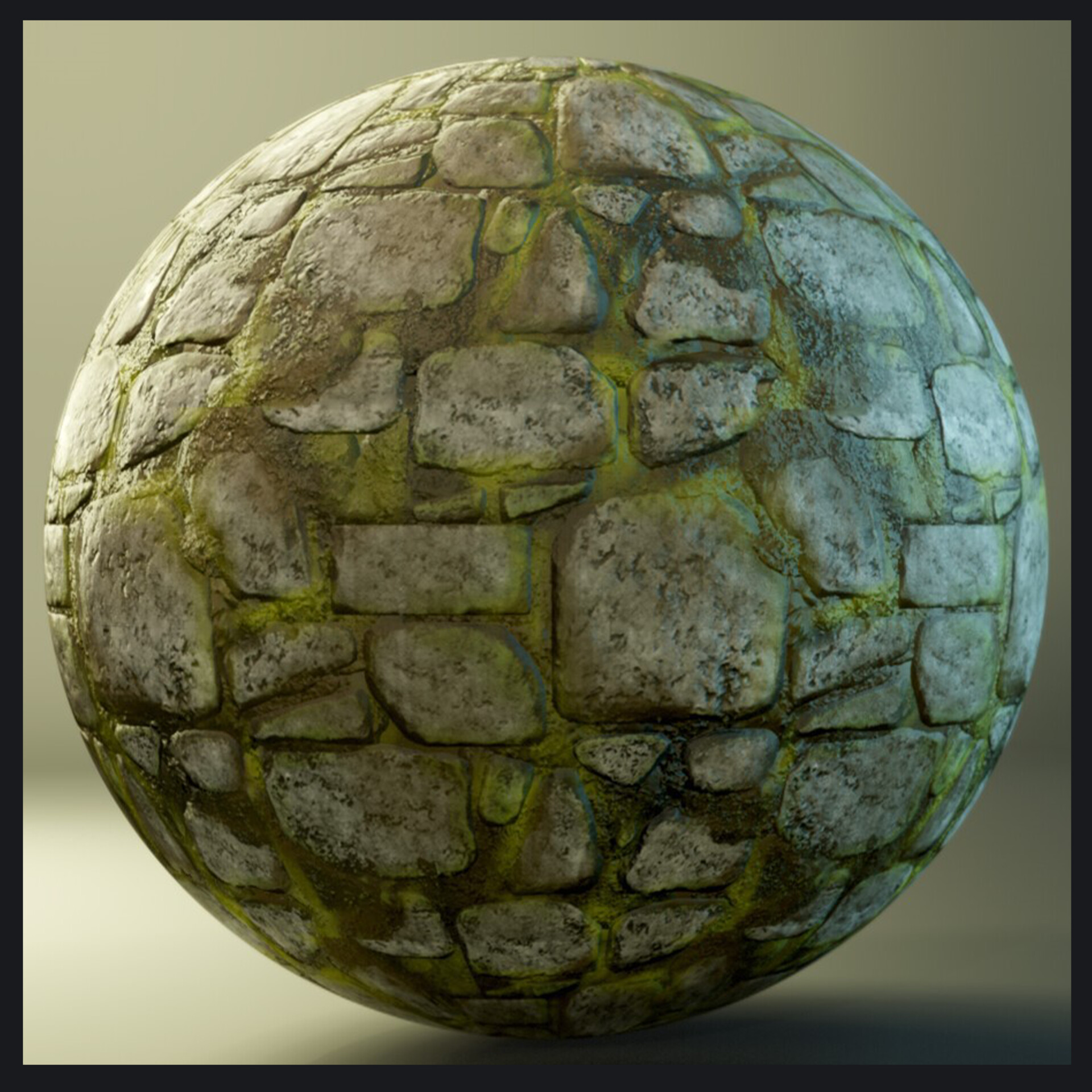 ArtStation - Mossy Stone Tileable Texture
