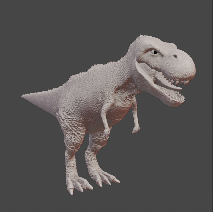 ArtStation - Low poly T rex 3D model
