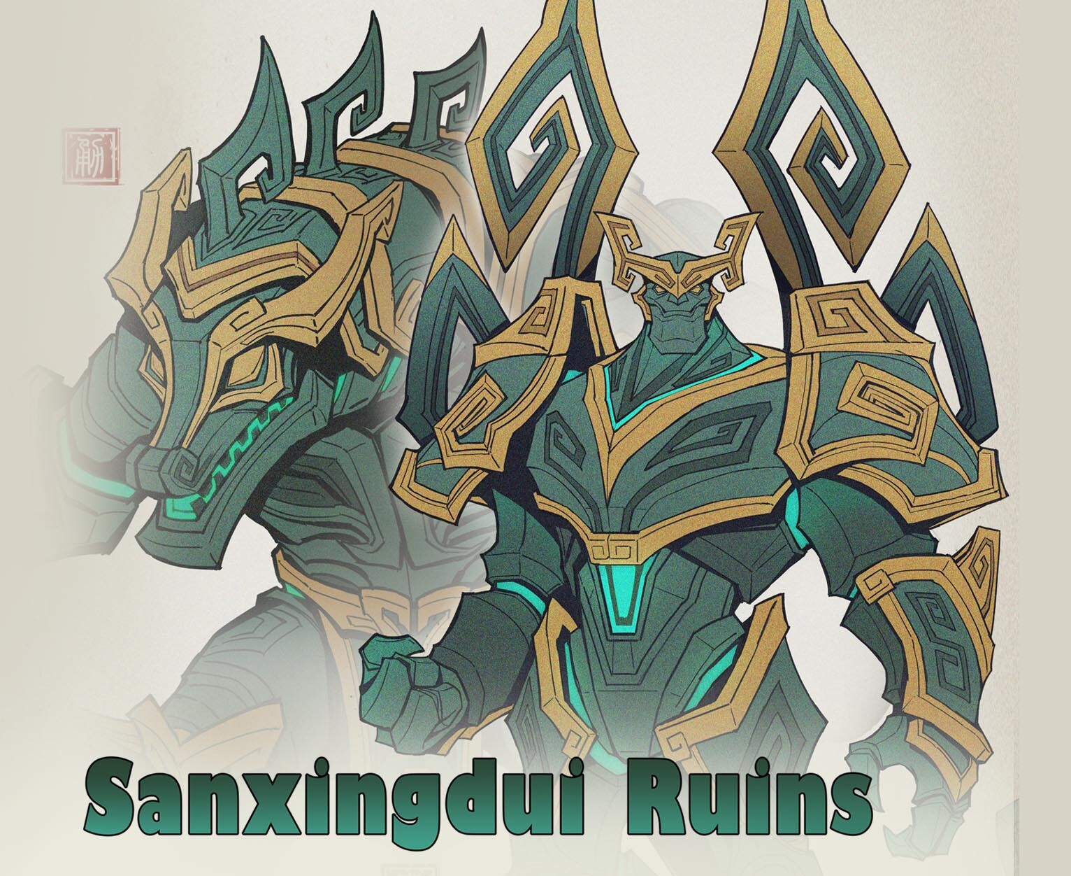 ArtStation - fan art：三星堆Sanxingdui Ruins - 时间裂缝