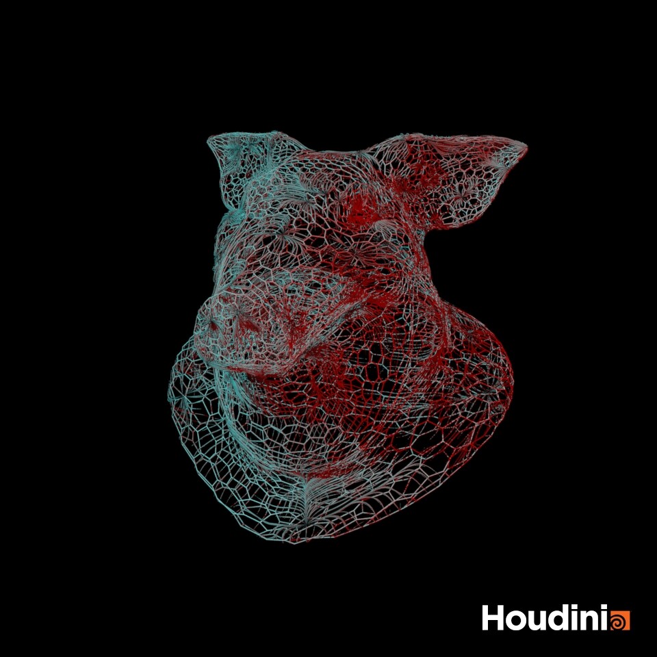 ArtStation - Pighead - Wireframe sculpture