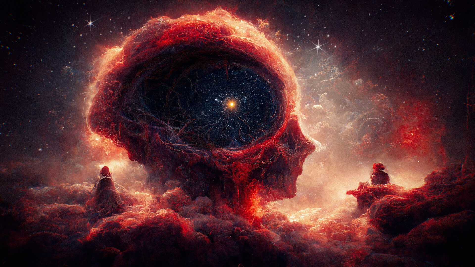 ArtStation - Midjourney in the middle of galaxy