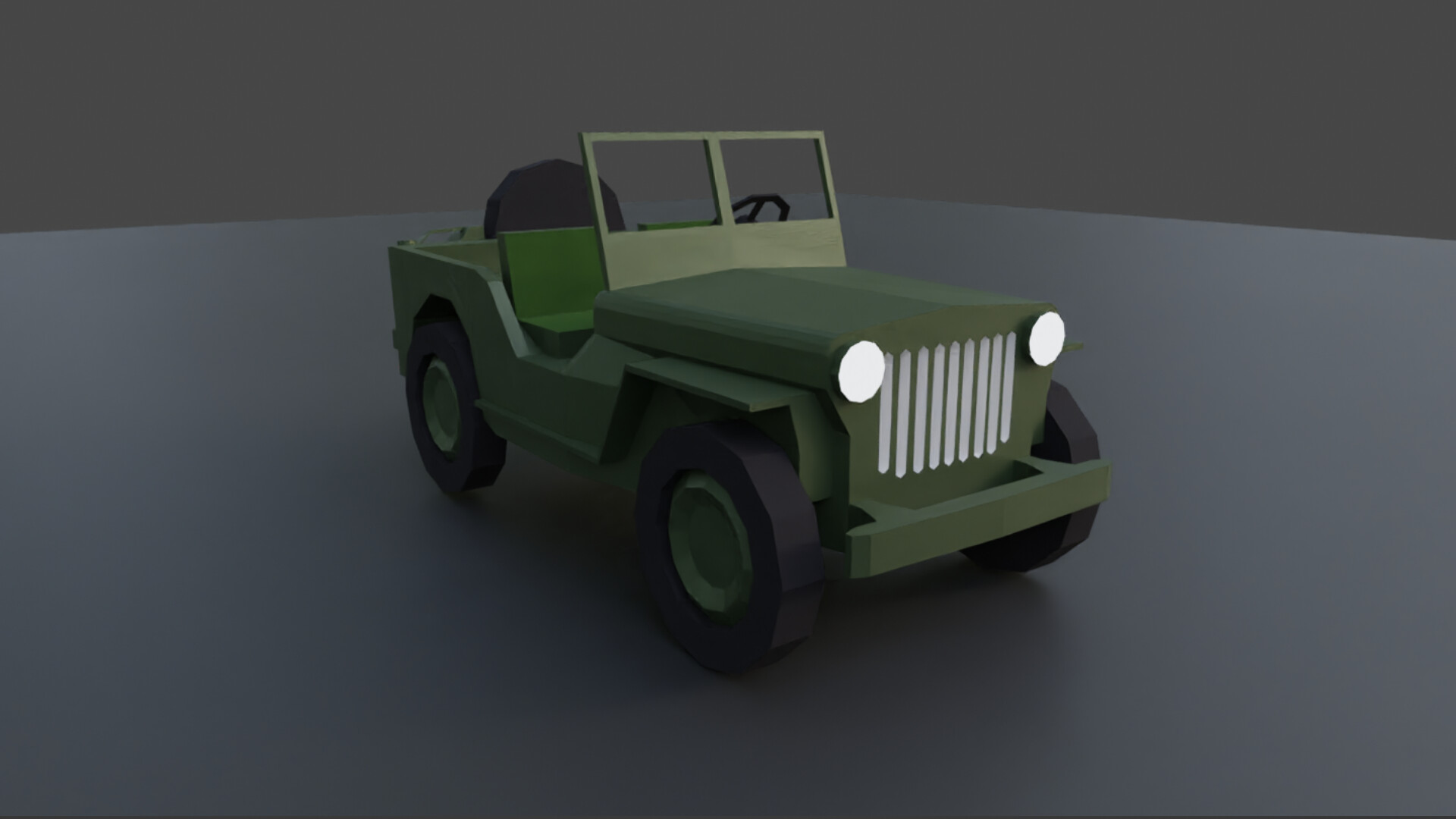 ArtStation - Low-poly WW2 Jeep