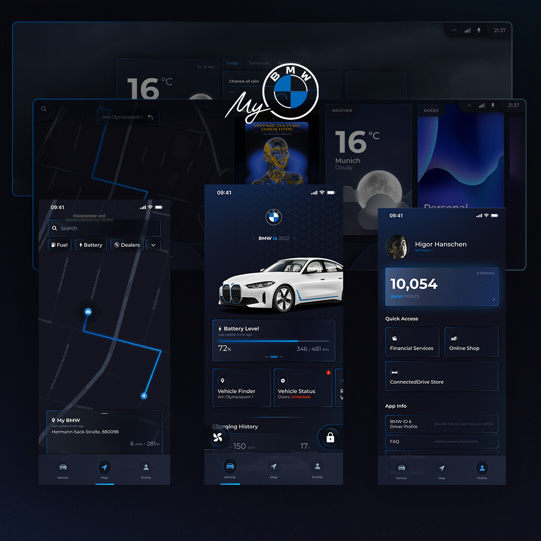 ArtStation - MyBMW Mobile App Redesign