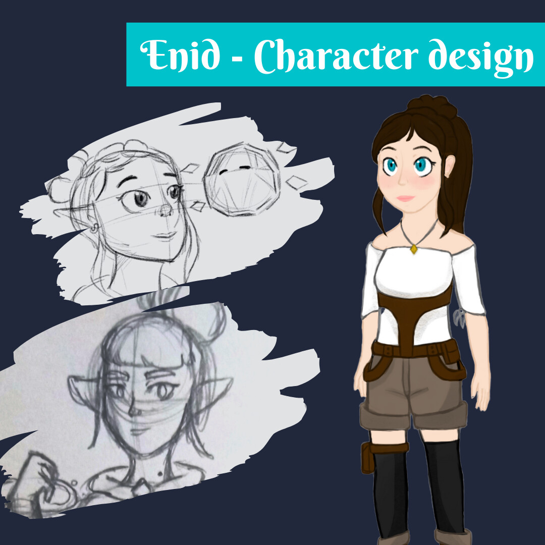 ArtStation - Enid - Character design development
