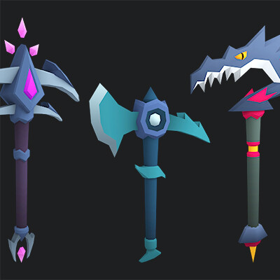 ArtStation - Low Poly Pickaxes | Set #2