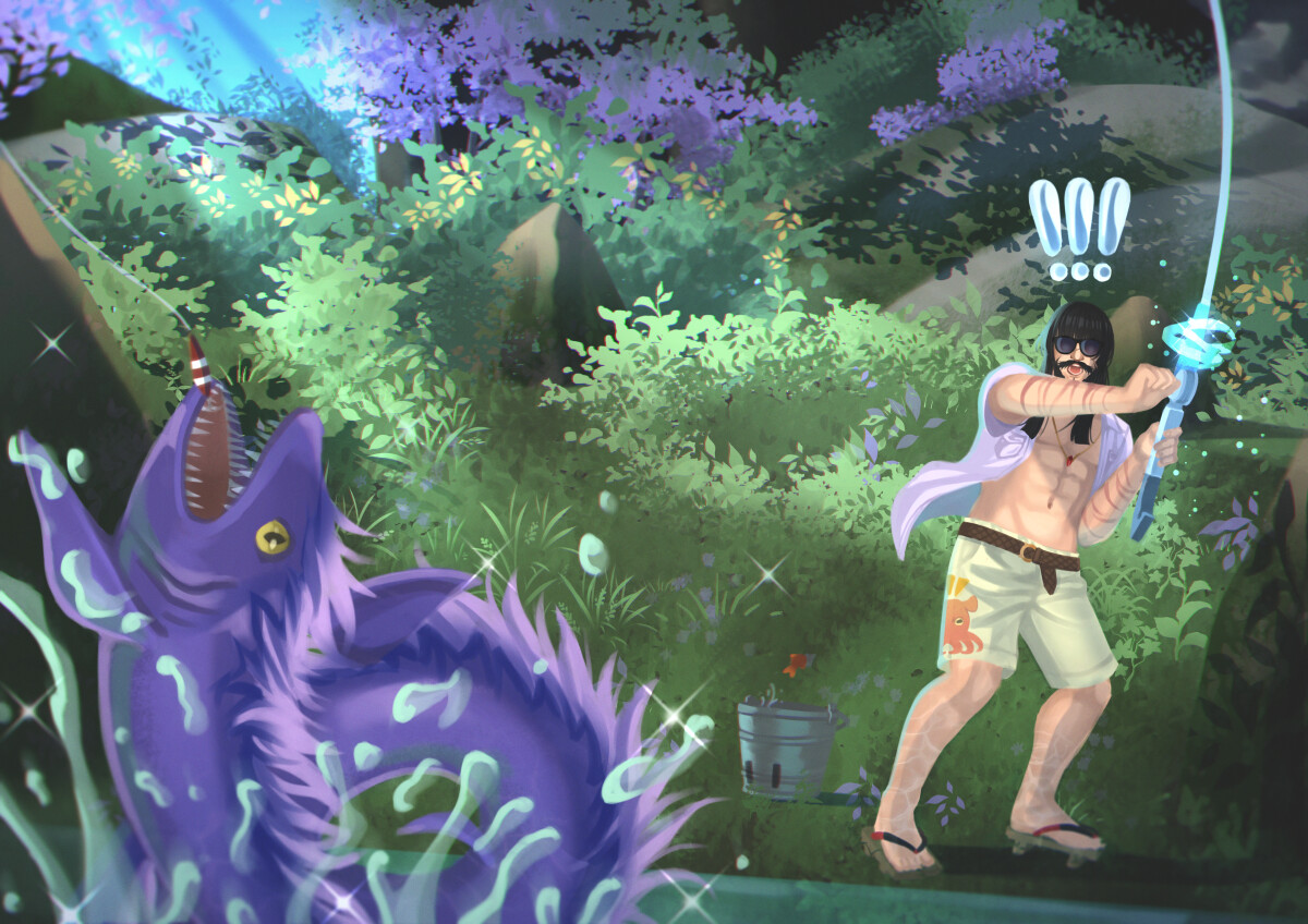 ArtStation - FFXIV - Fishing Savage [Commission]