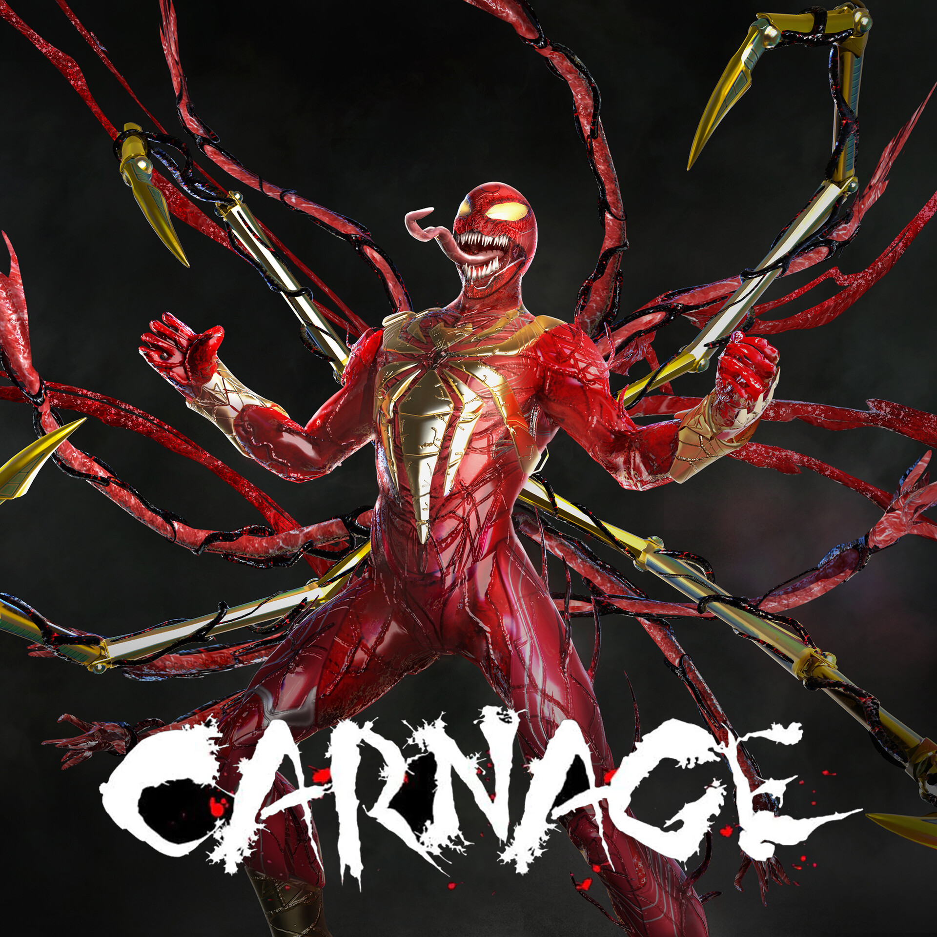 ArtStation - Carnage Iron Spider man 3D Fanart