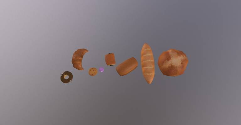 ArtStation - low poly pastries