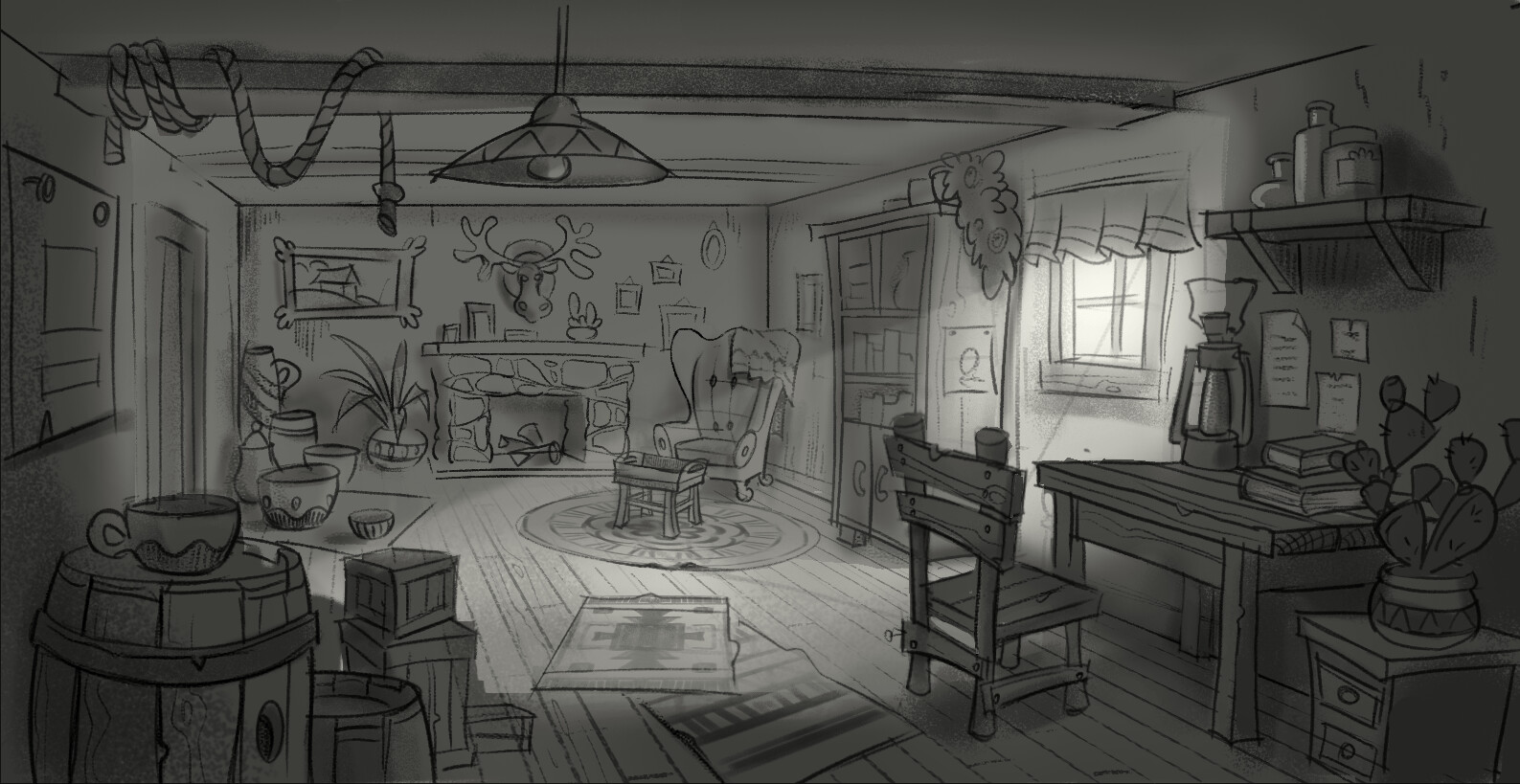 ArtStation - Will Weston's Prop drawing and design - class homeworks