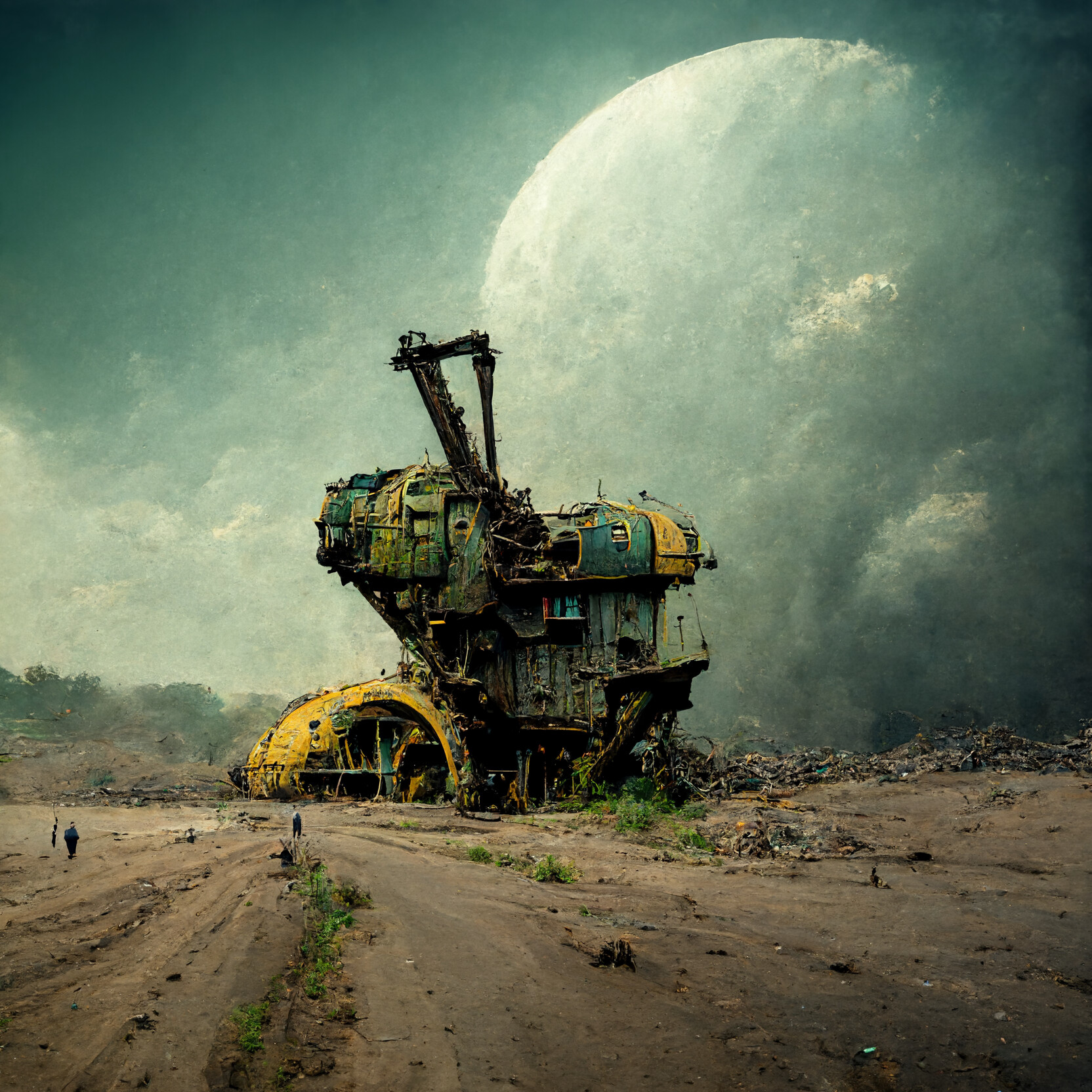 ArtStation - Planet with Abandoned Machines - Midjourney AI