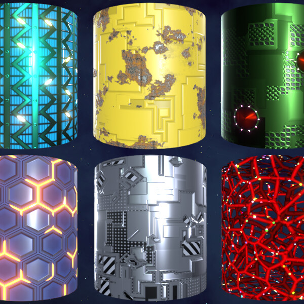 ArtStation - Procedural Sci-Fi Shaders for Blender