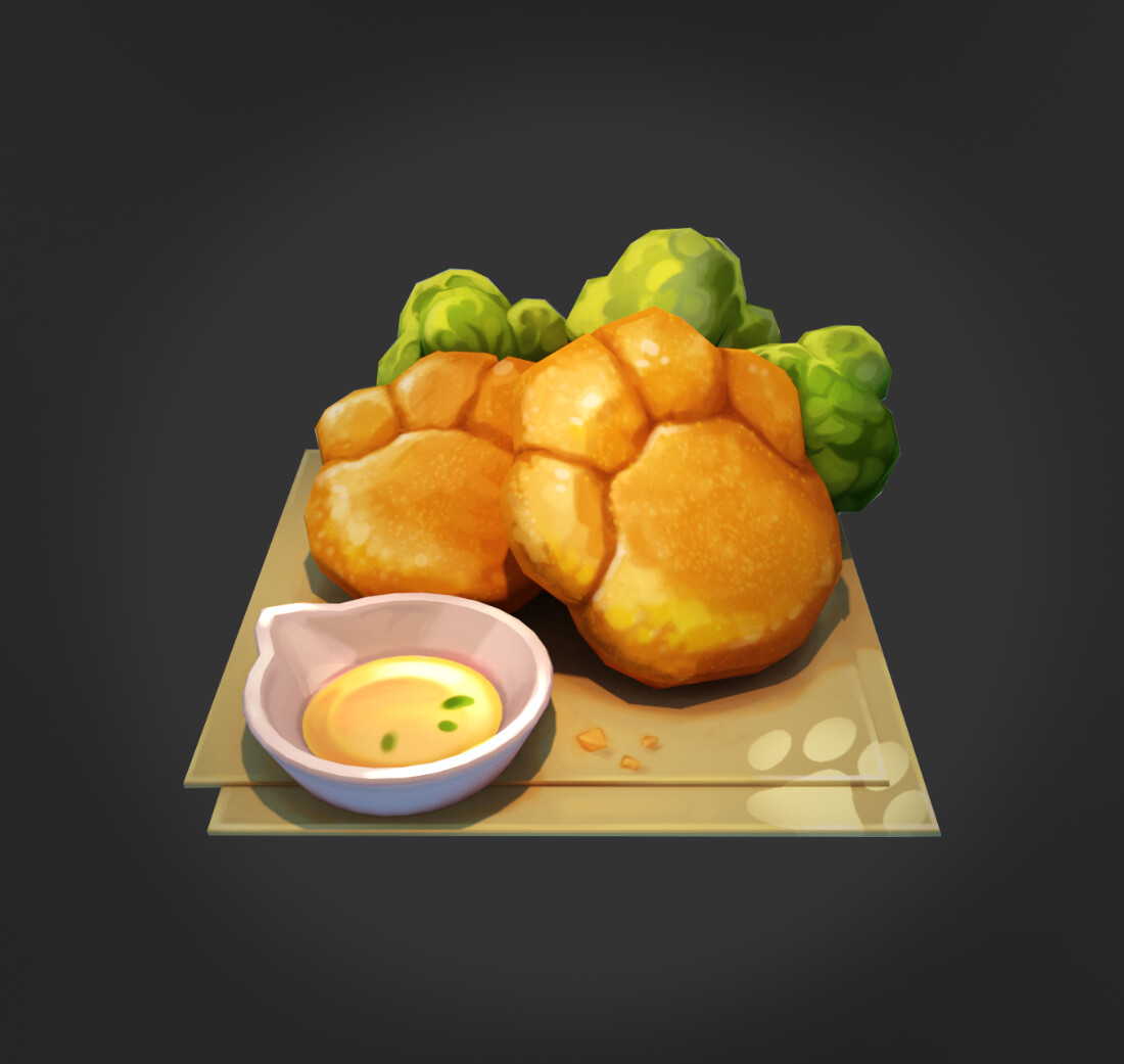 ArtStation - Puppy-Paw Hash Brown (Genshin Impact)
