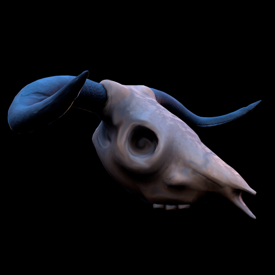 ArtStation - 3D Bull Skull