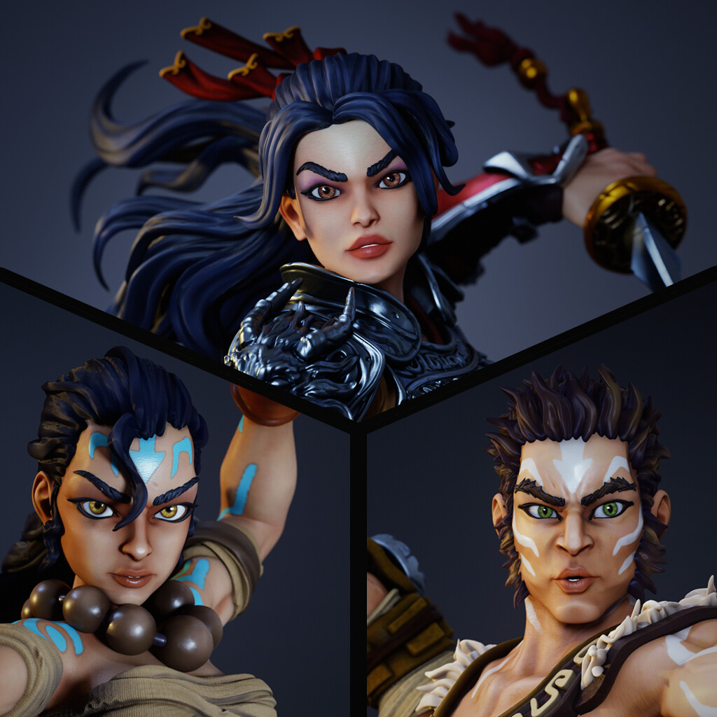ArtStation - RAW - Warrior Busts Pack
