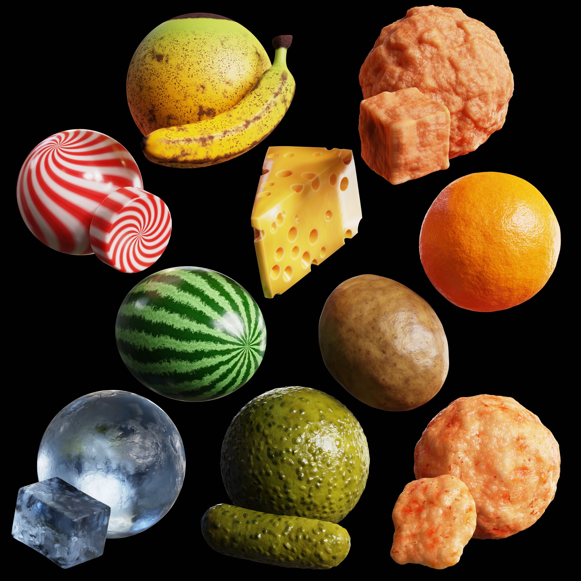 ArtStation - Blender Procedural Food Pack #1