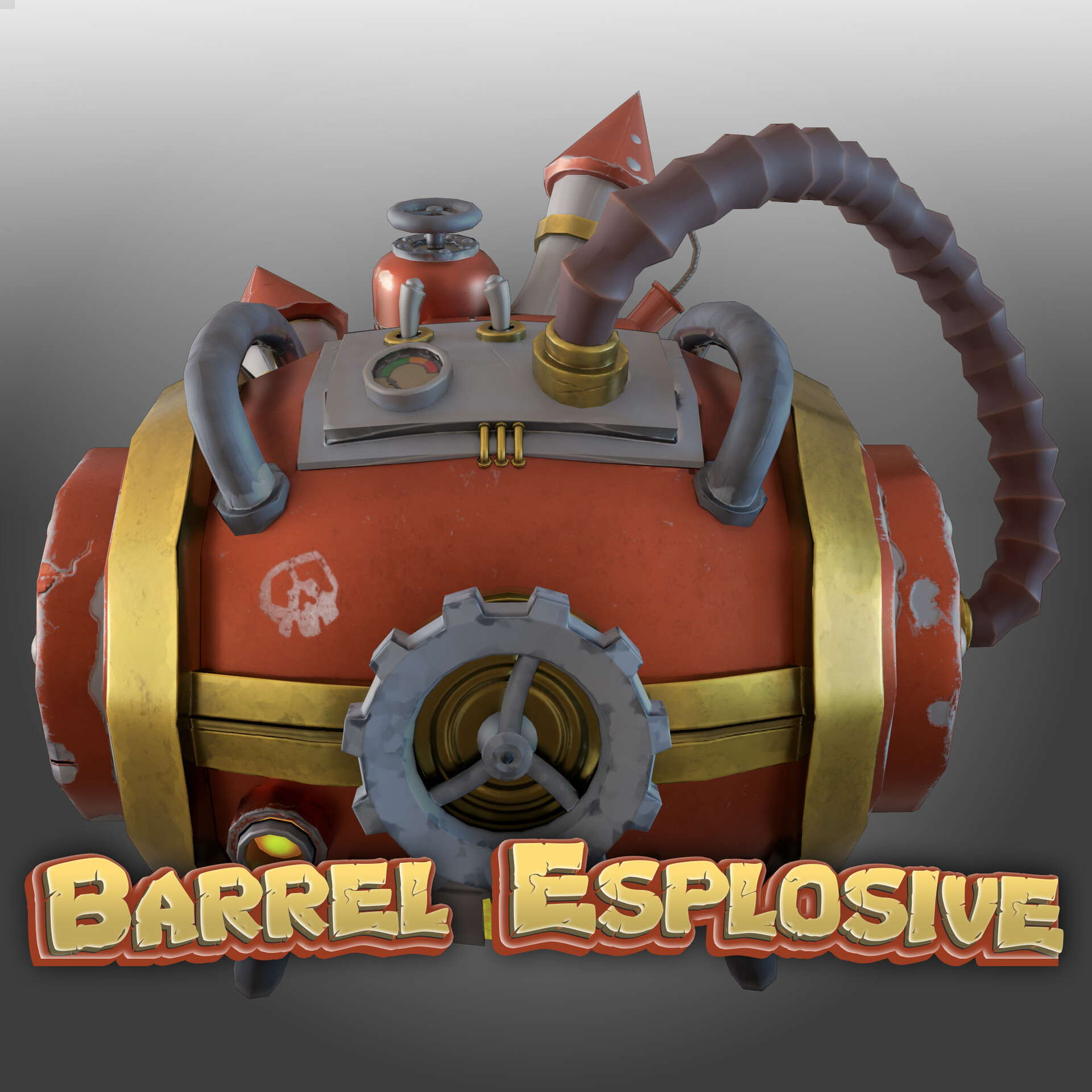 ArtStation - Stylized Explosive Barrel