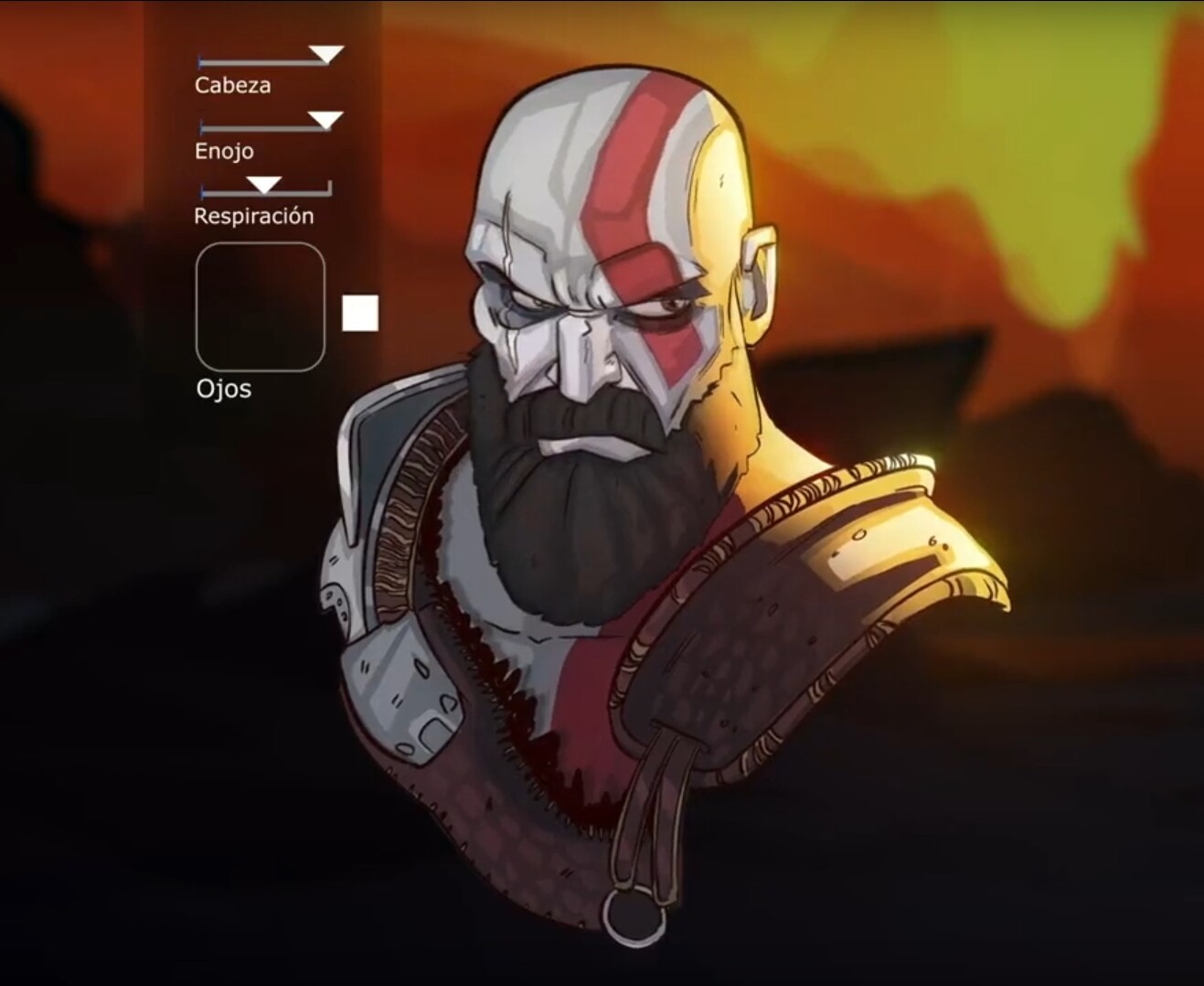 ArtStation - 2D Animation of Kratos