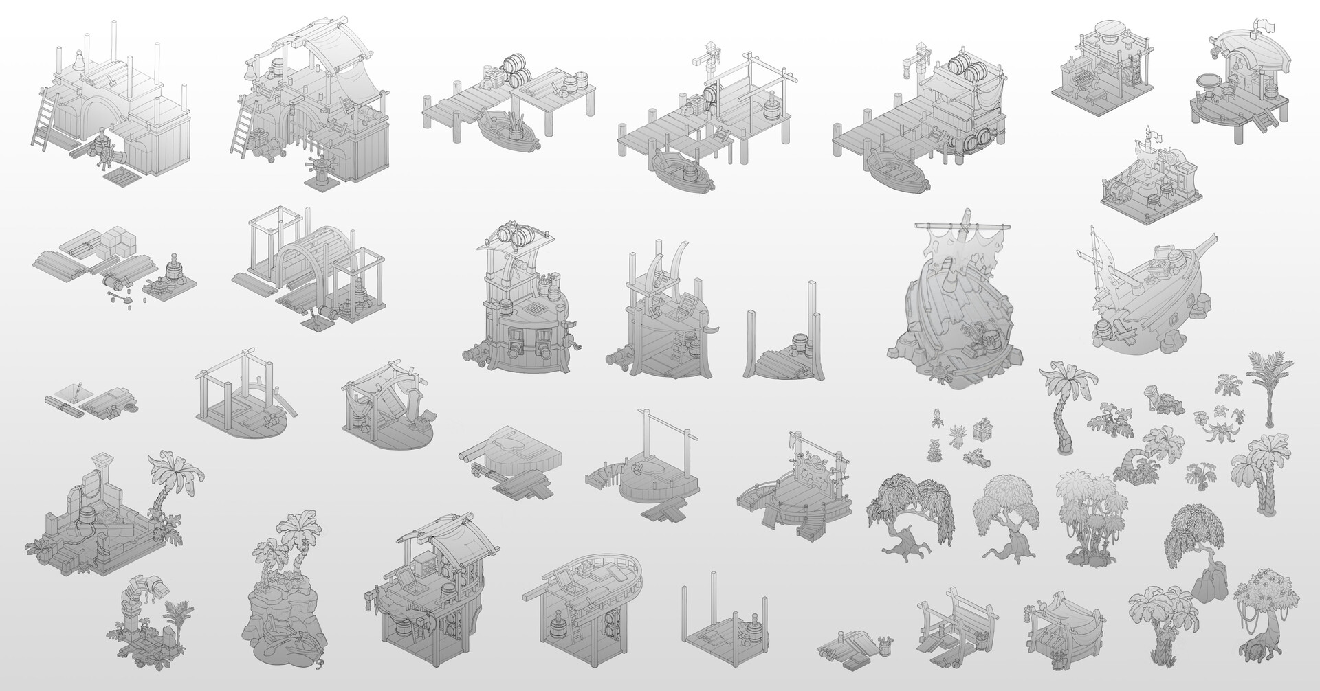 ArtStation - Fast sketches objects