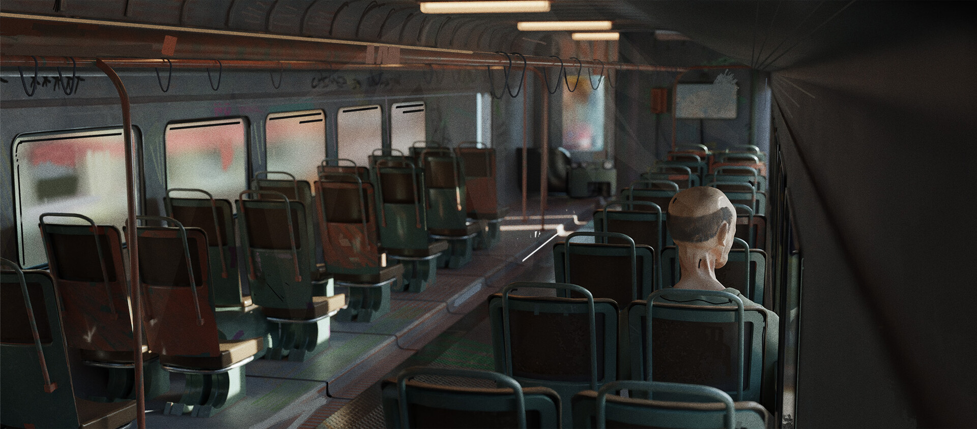 ArtStation - Riding a bus