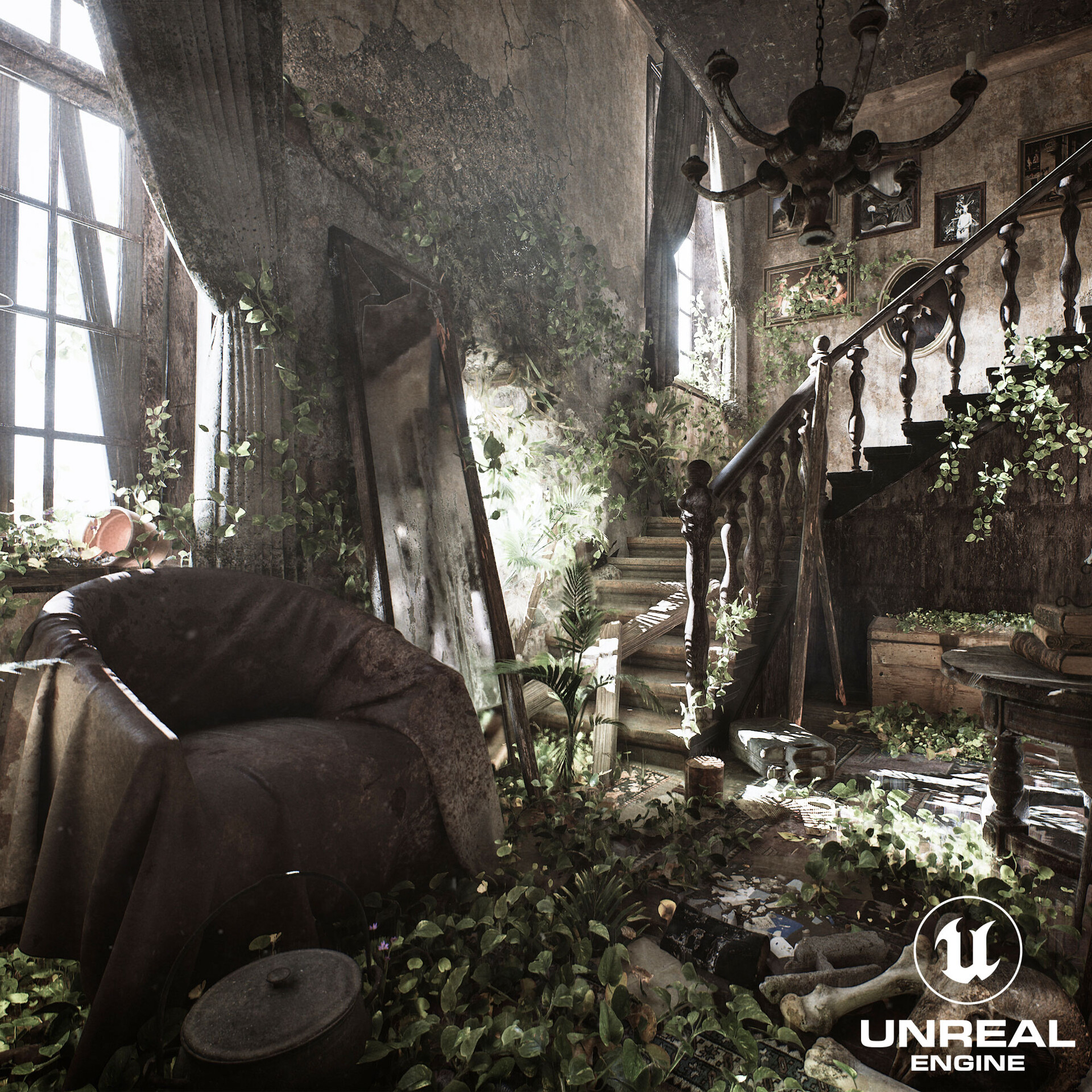 ArtStation - My old abandoned haunted mansion Unreal Engine 5.1 Lumen ...