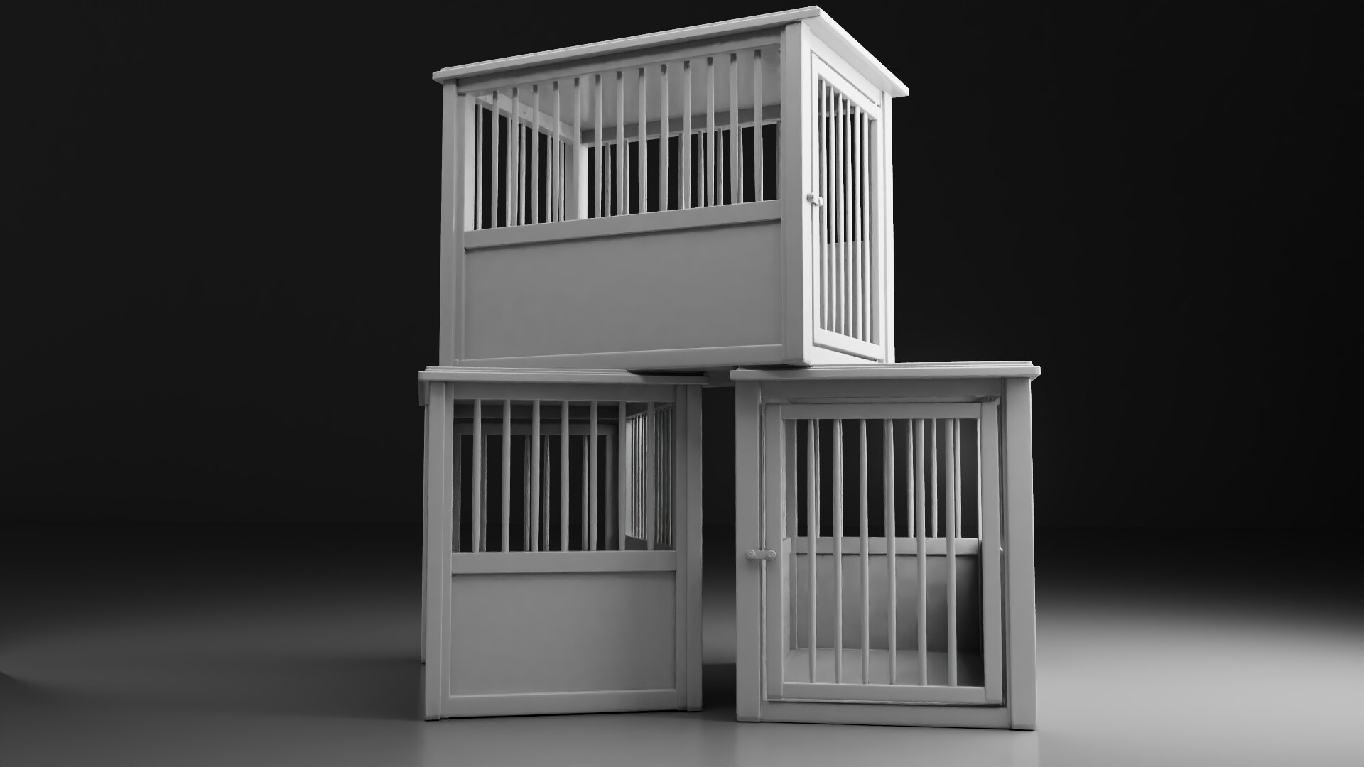 ArtStation - Barred Crate Model