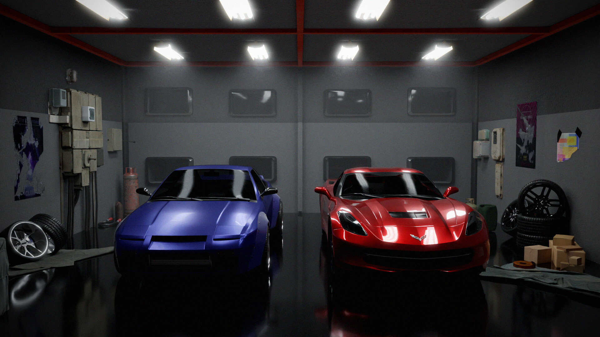 ArtStation - Dual Sport Car Garage - 240sx X C7