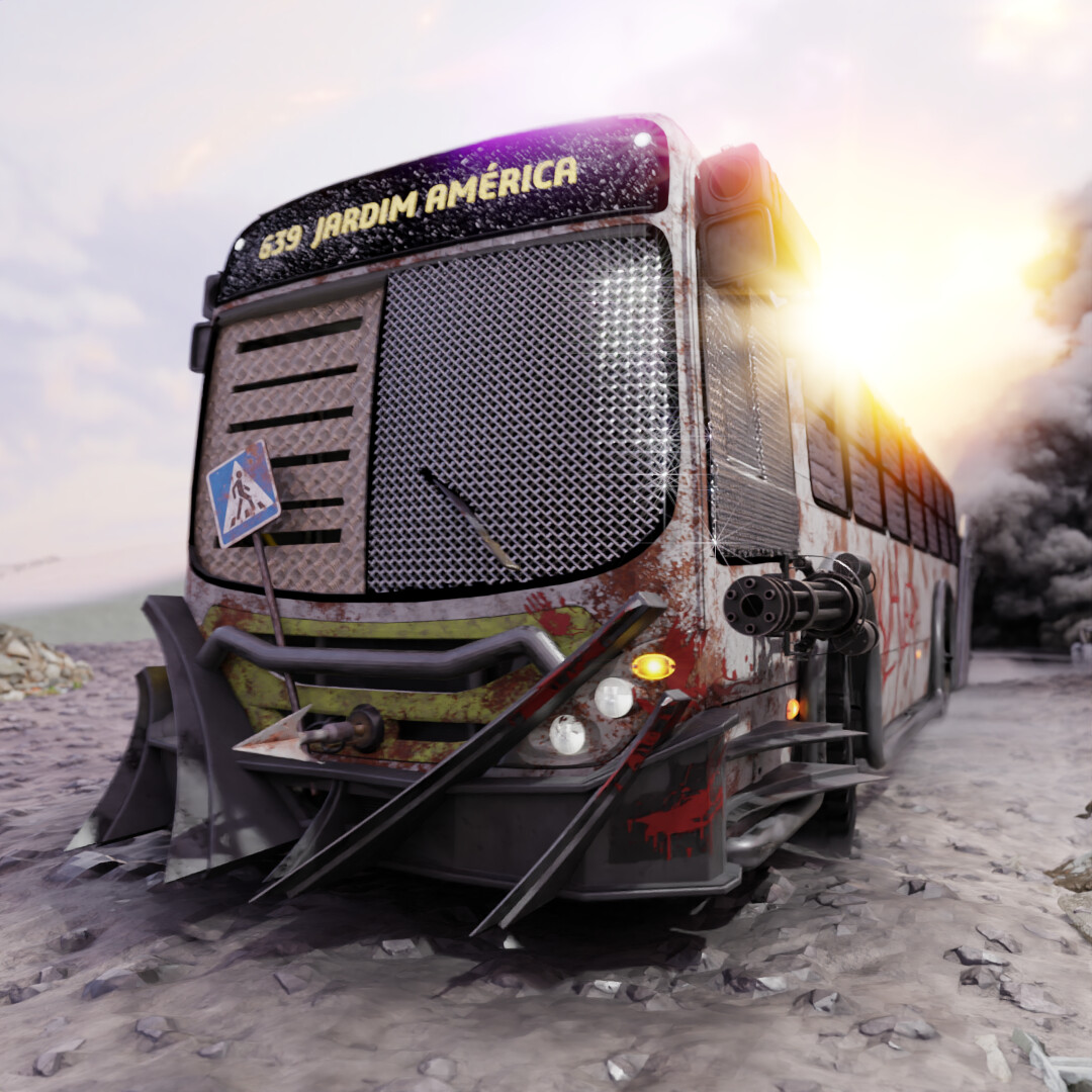 ArtStation - 639 - A vehicle to survive in a post-apocalyptic wasteland