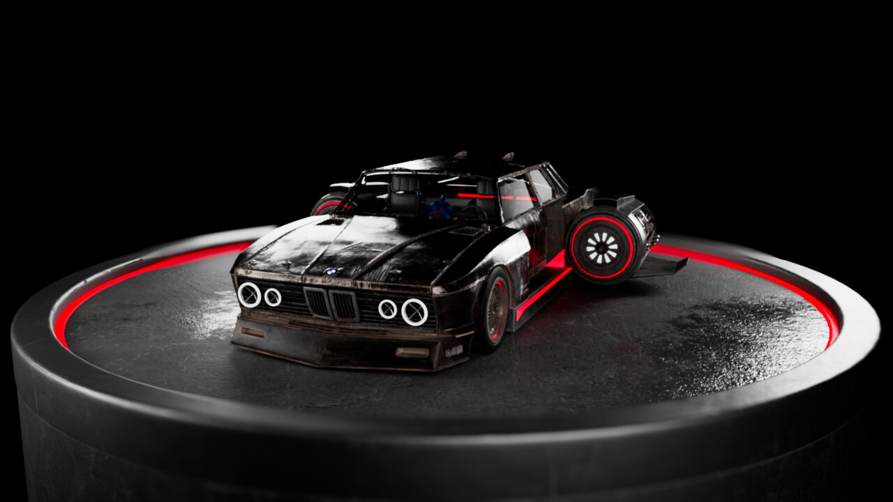 ArtStation - Futuristic BMW 535i - Rusty Slammington (Rocket Powered)