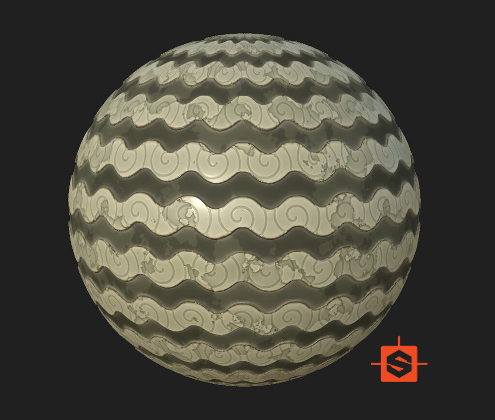 ArtStation - corrugated tiles - Substance designer