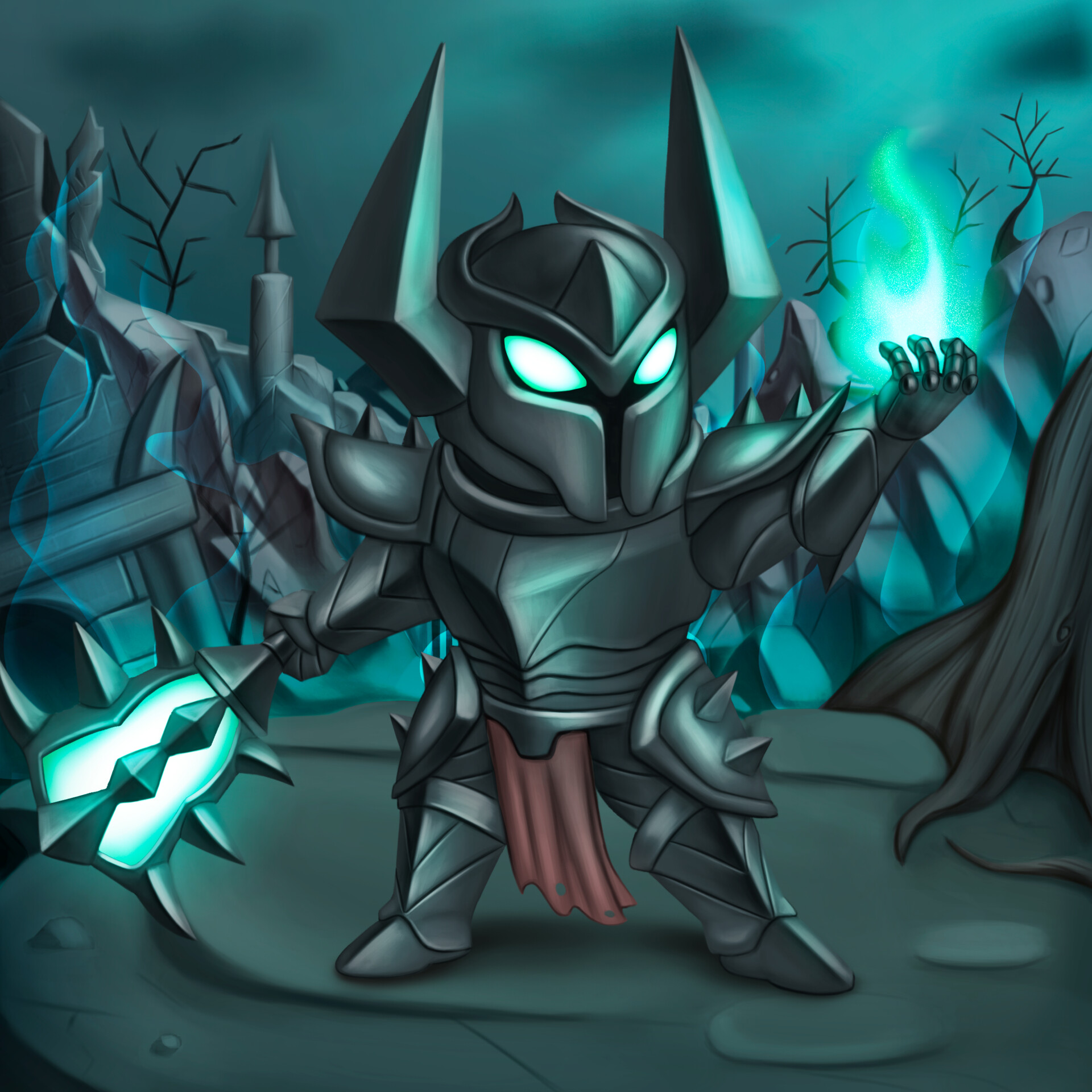 ArtStation - Chibi Mordekaiser - Teamfight Tactics (TFT) Fan made