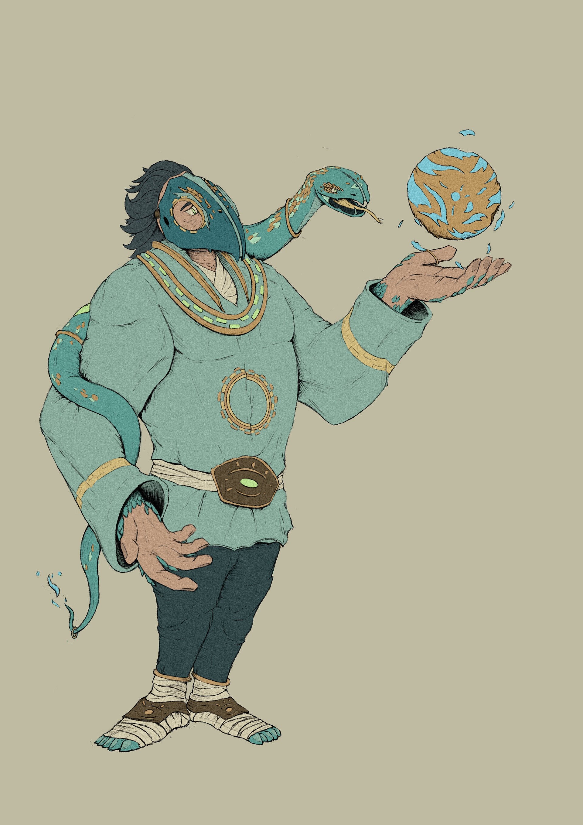 ArtStation - Character concept #3 - Snake scryer