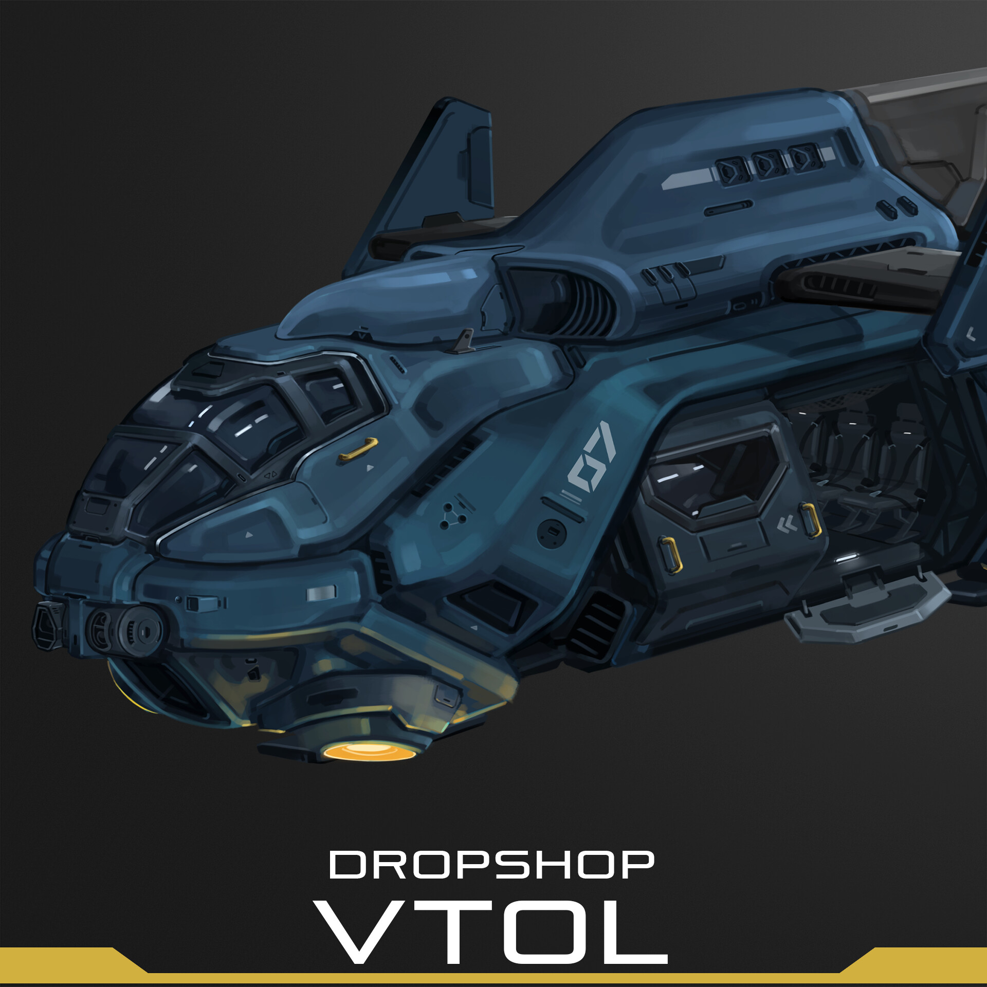 ArtStation - Heavy-duty VTOL Dropship