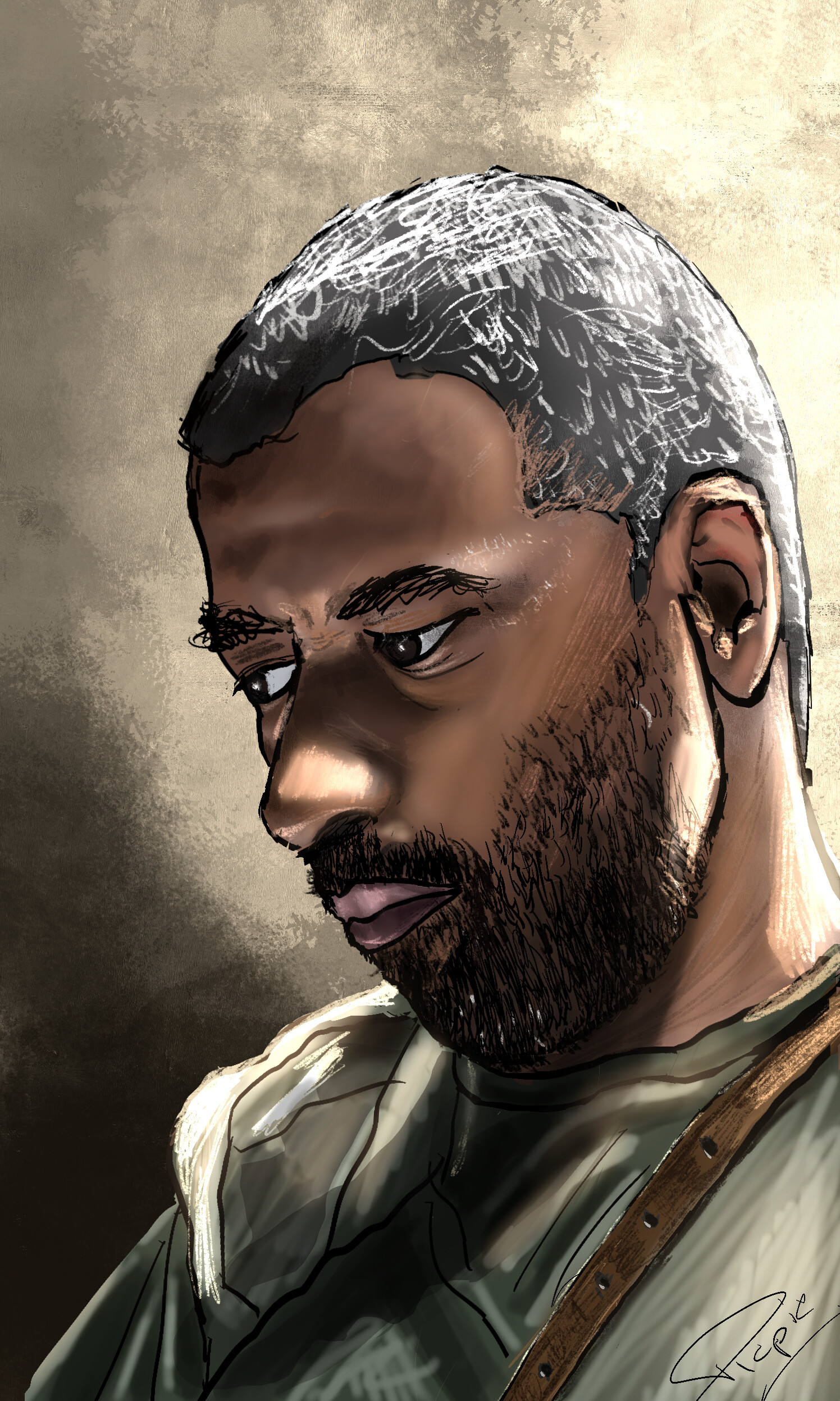 ArtStation - portrait Denzel Washington