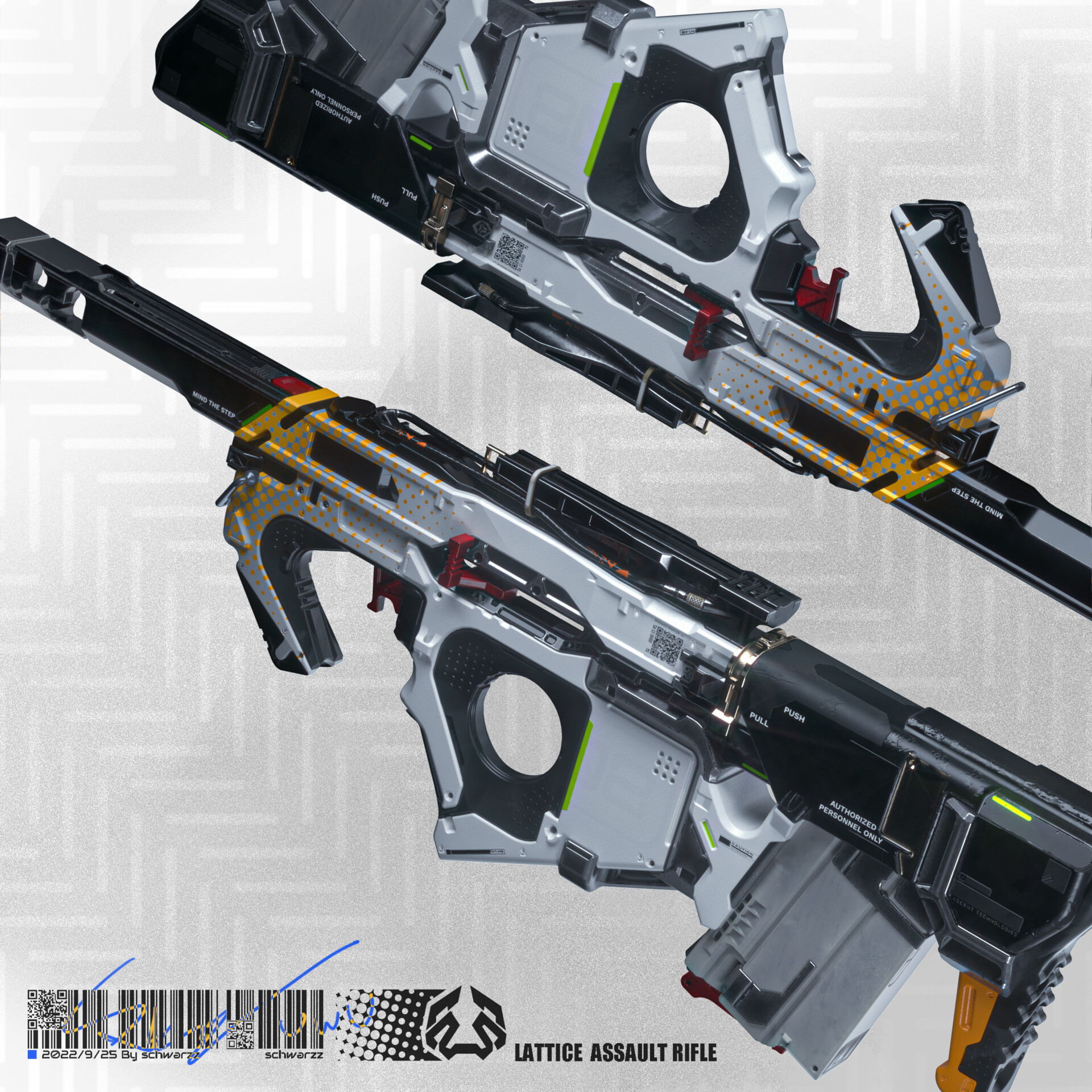 ArtStation - "lattice"Assault rifle