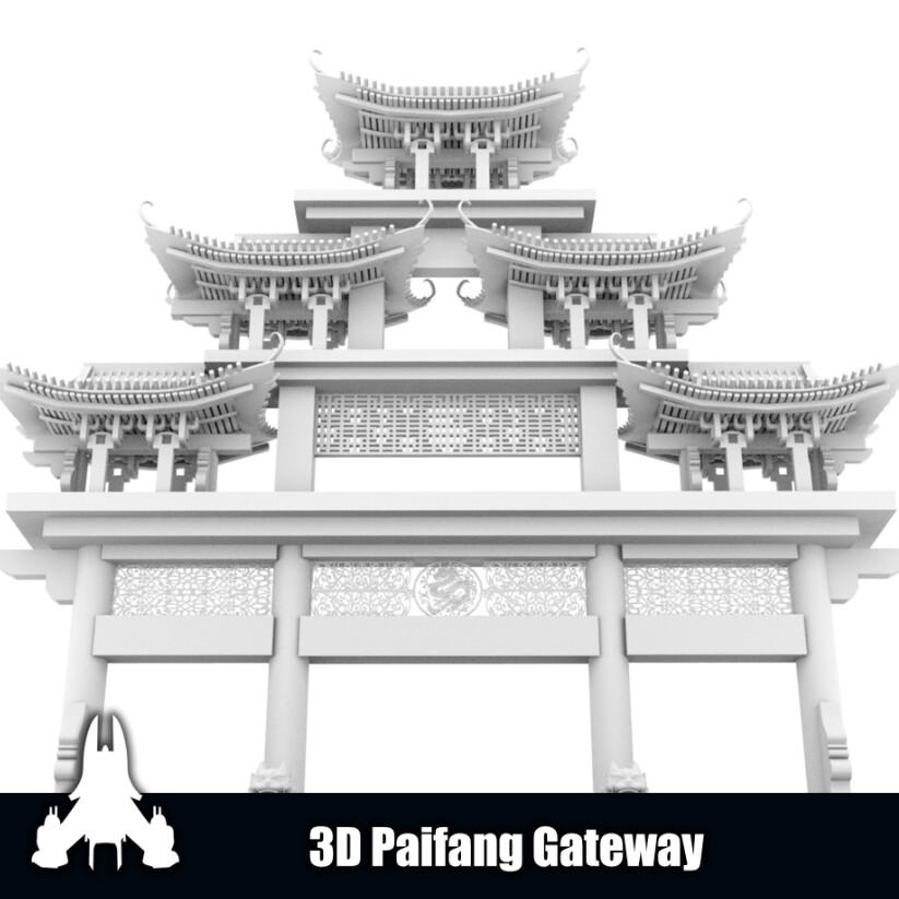 ArtStation - Paifang Gateway - 3D Model