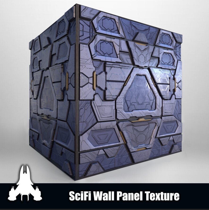 ArtStation - SciFi Wall Panel Texture