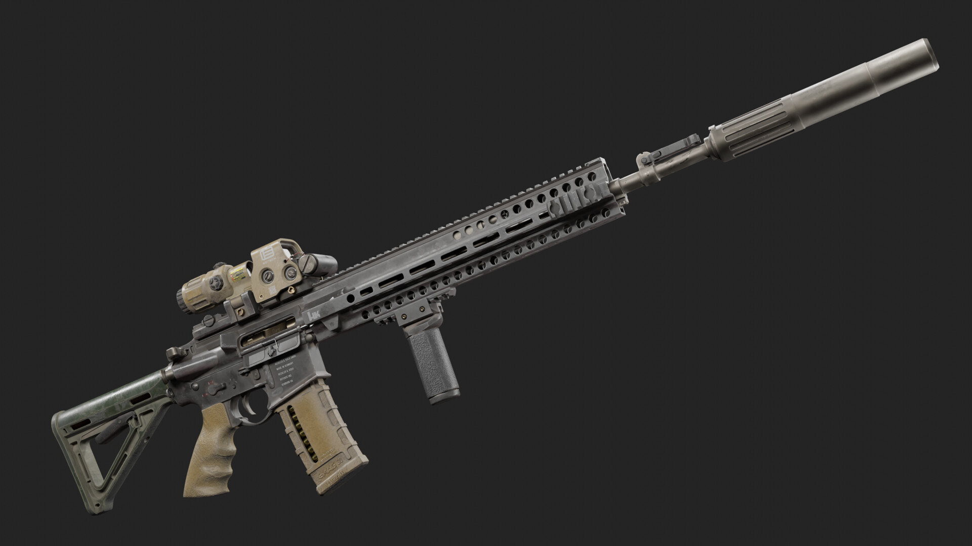 ArtStation - 【HK 416】[Full internal structure] 3D modeling of ...