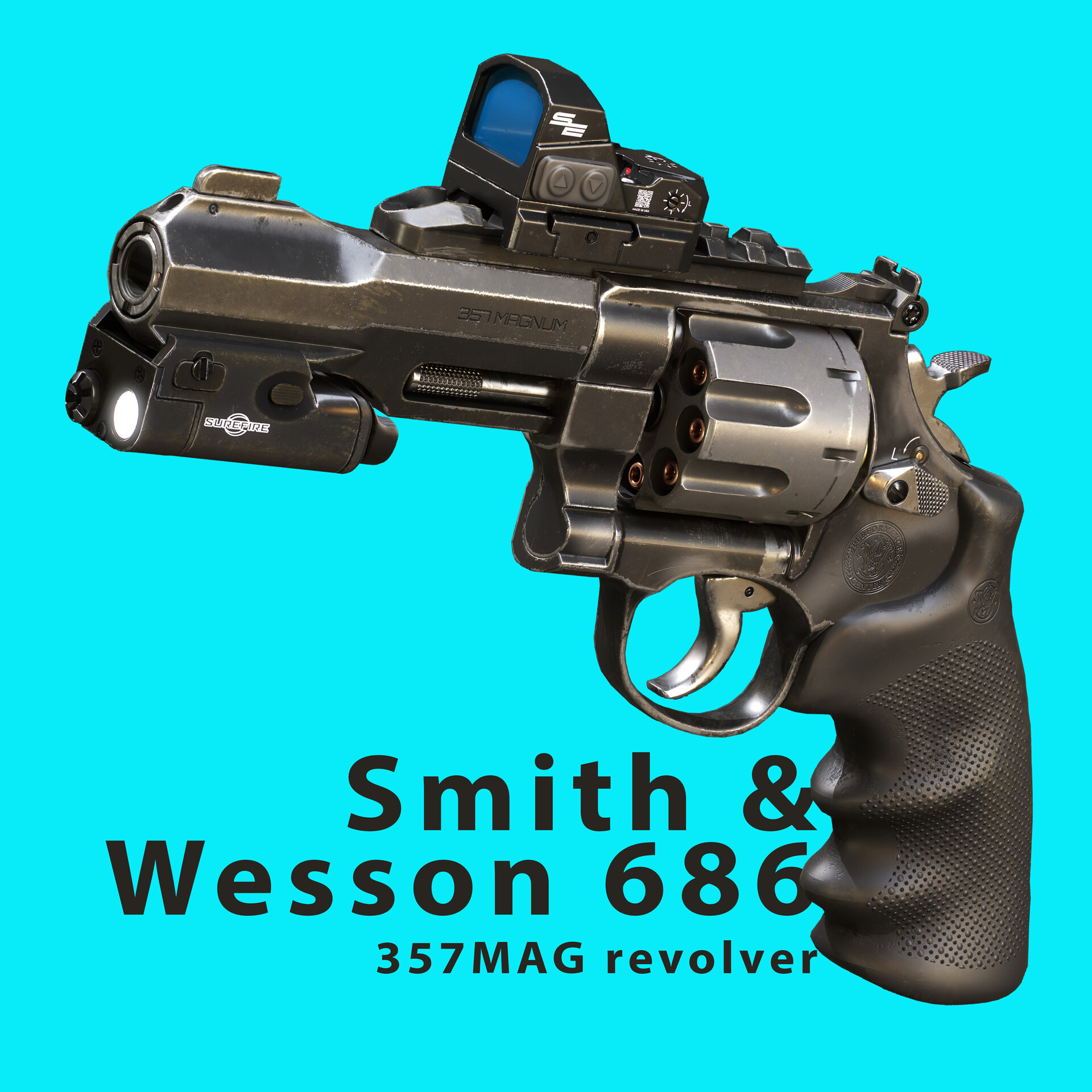 ArtStation - Smith & Wesson 686 Revolver