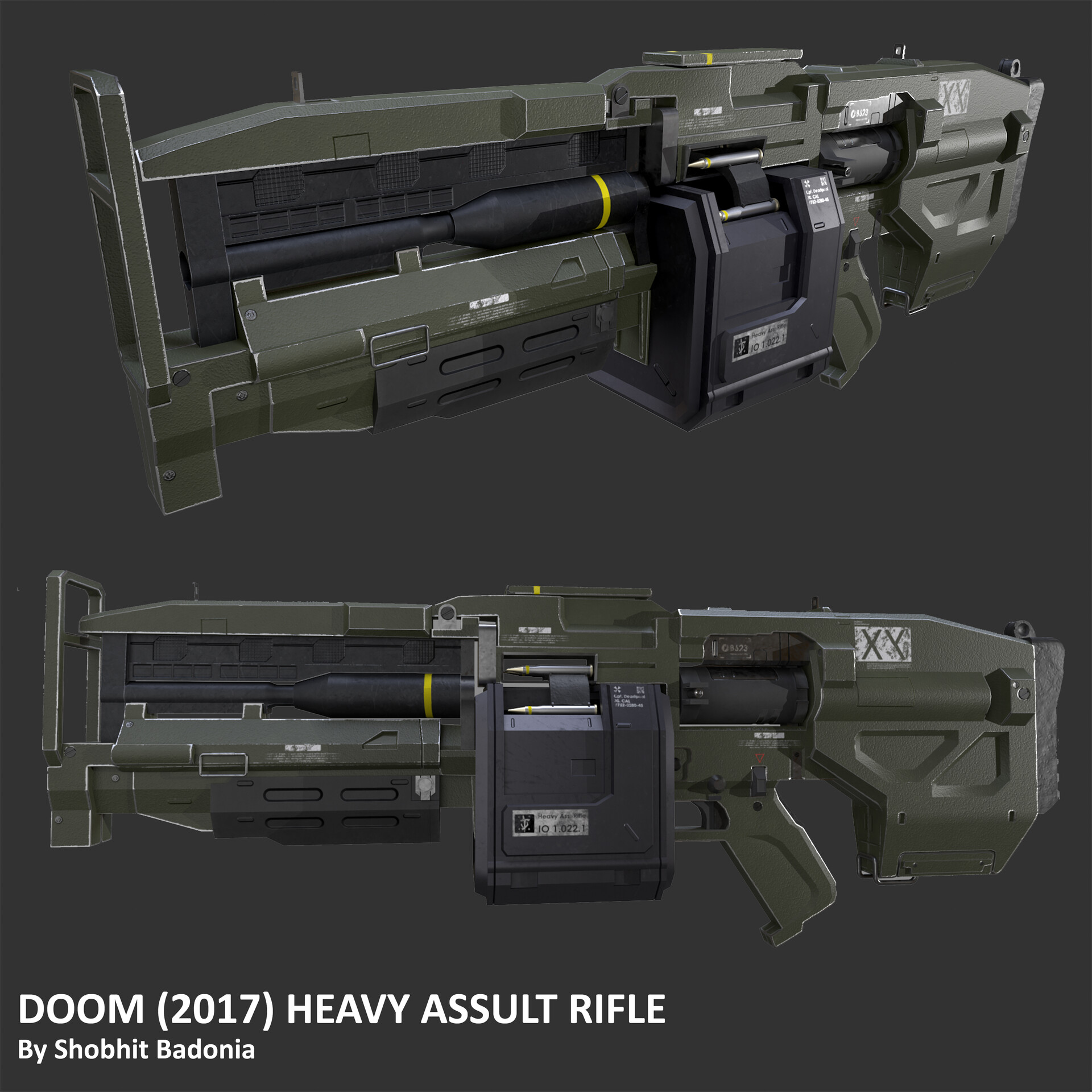 ArtStation - Doom (Heavy Assault Rifle) Fan Art