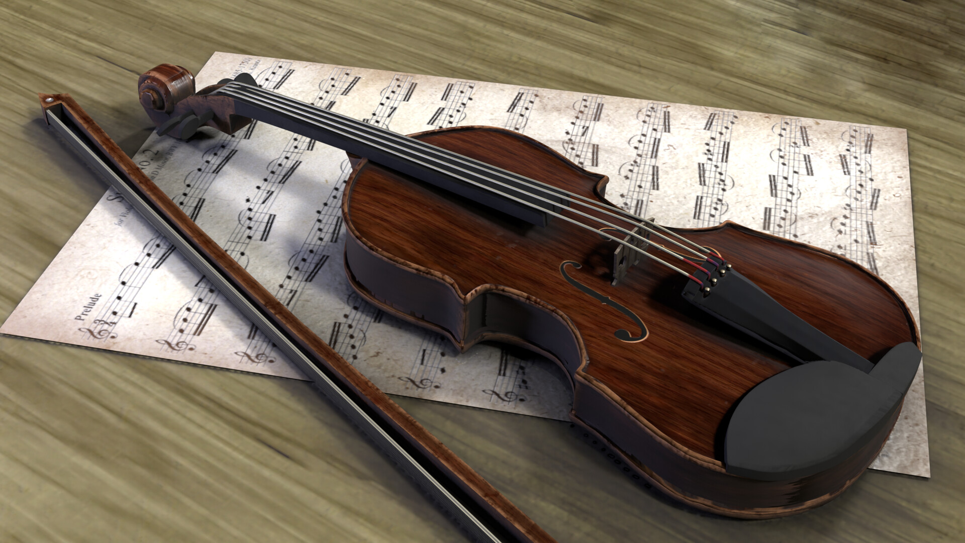 ArtStation - Violin props