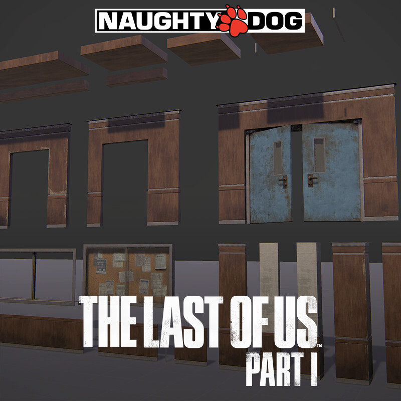 ArtStation - University - Science Lab Building Hallway Tileset