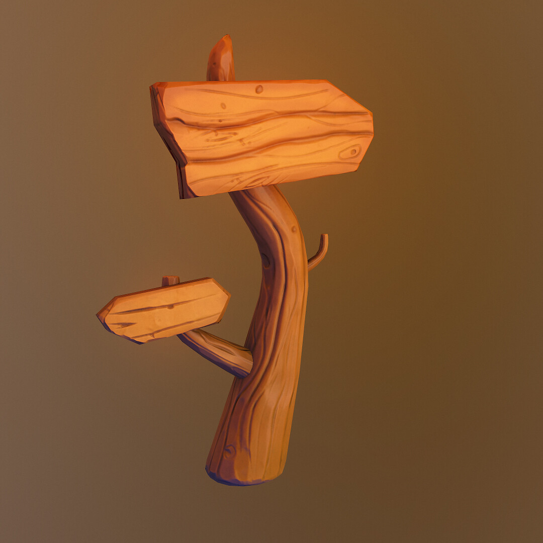 ArtStation - Stylized sign