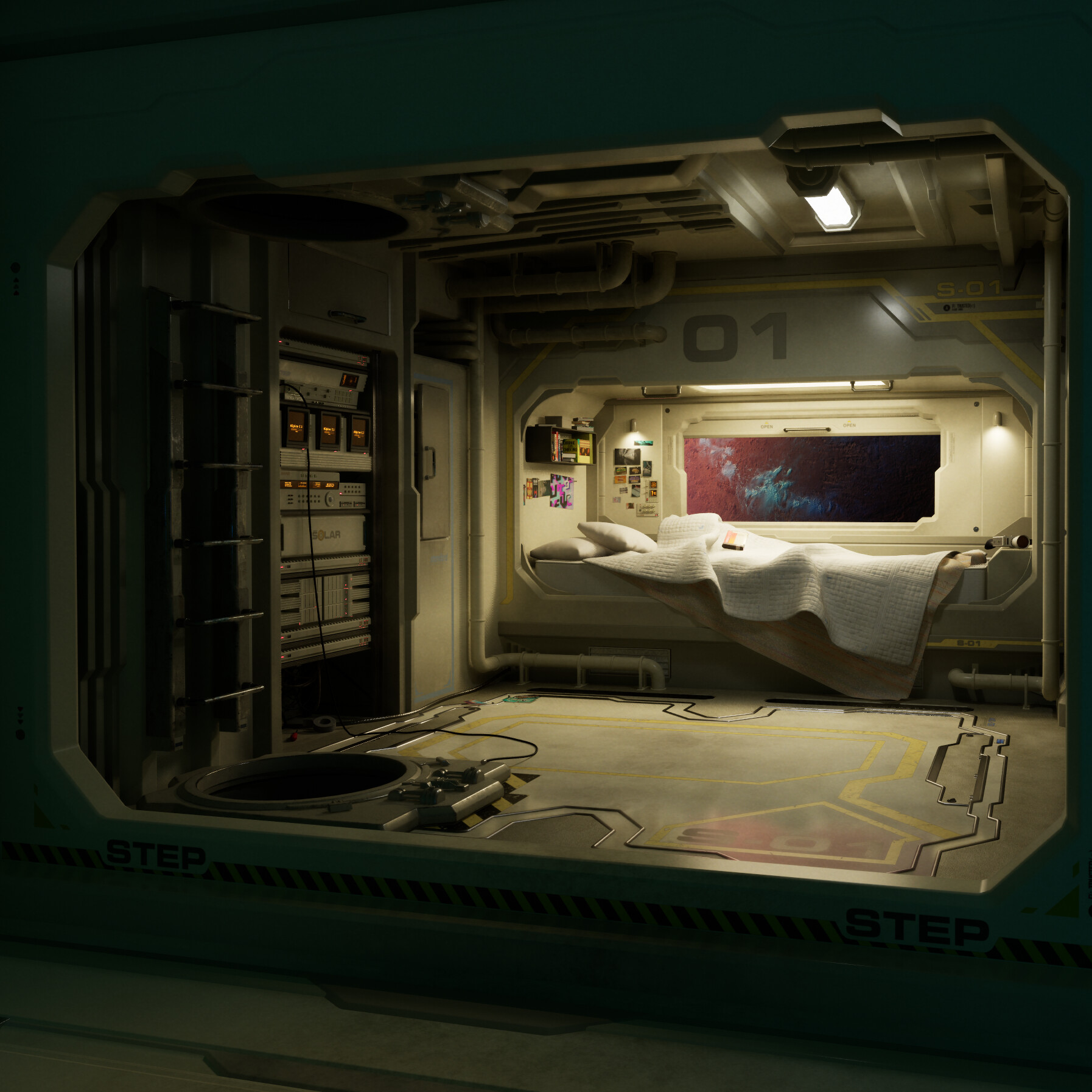 ArtStation - Retro Scifi Apartment