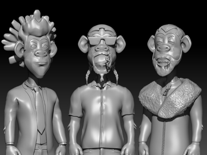 ArtStation - Three Ape sculpt